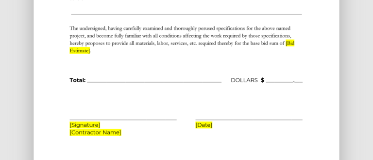 Easy-to-Use Construction Bid Template (Free Downloadable) | BigRentz